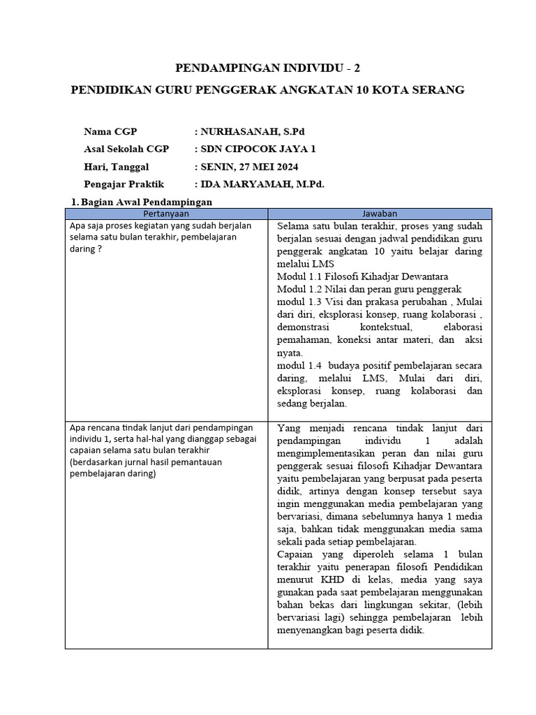 Pertanyaan Pi. Tabel Isi | PDF
