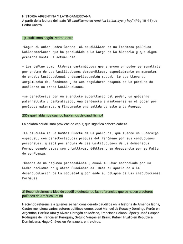 Caudillismo en América Latina | PDF | Dictadura | Liderazgo