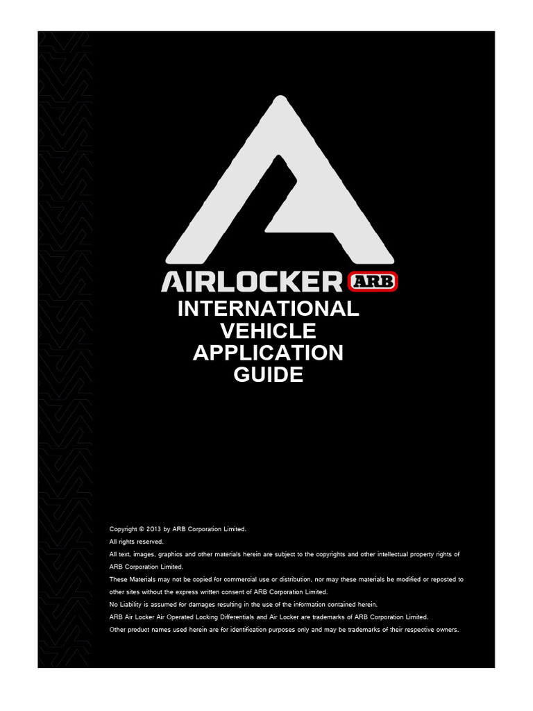 Arb Air Locker Parts | Download Free PDF | Axle | Wheeled Vehicles