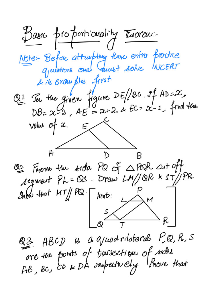 Basic Proportionality | PDF