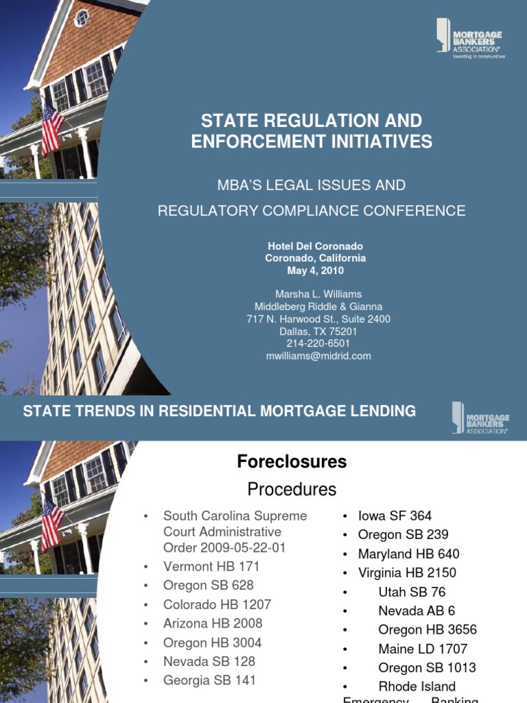 State Regulation and Enforcement Initiatives: Mba'S Legal Issues and ...