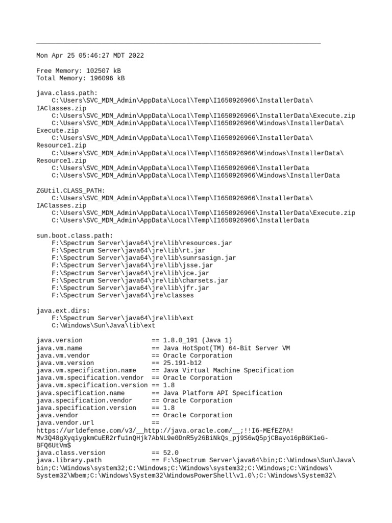 Installation Log | PDF | Java (Programming Language) | Windows Registry