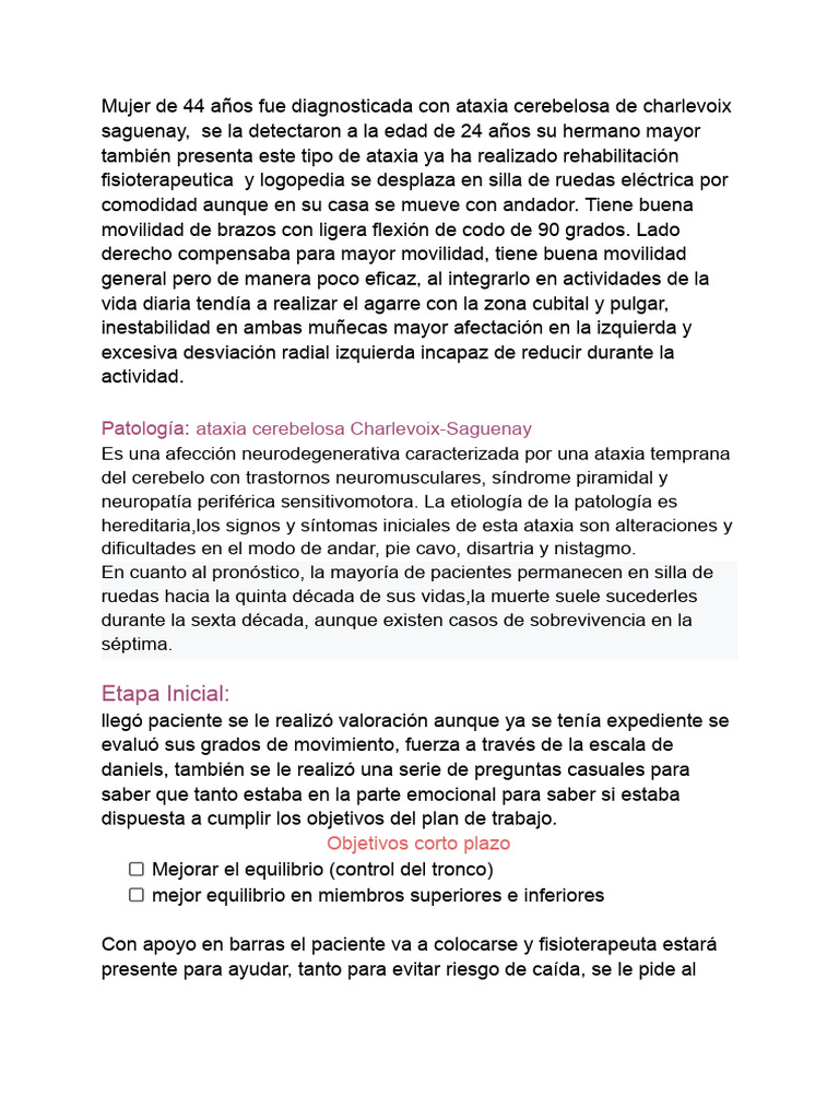 Caso. CLN Ataxia Cerebelosa | PDF | Especialidades Medicas | Causas de la muerte