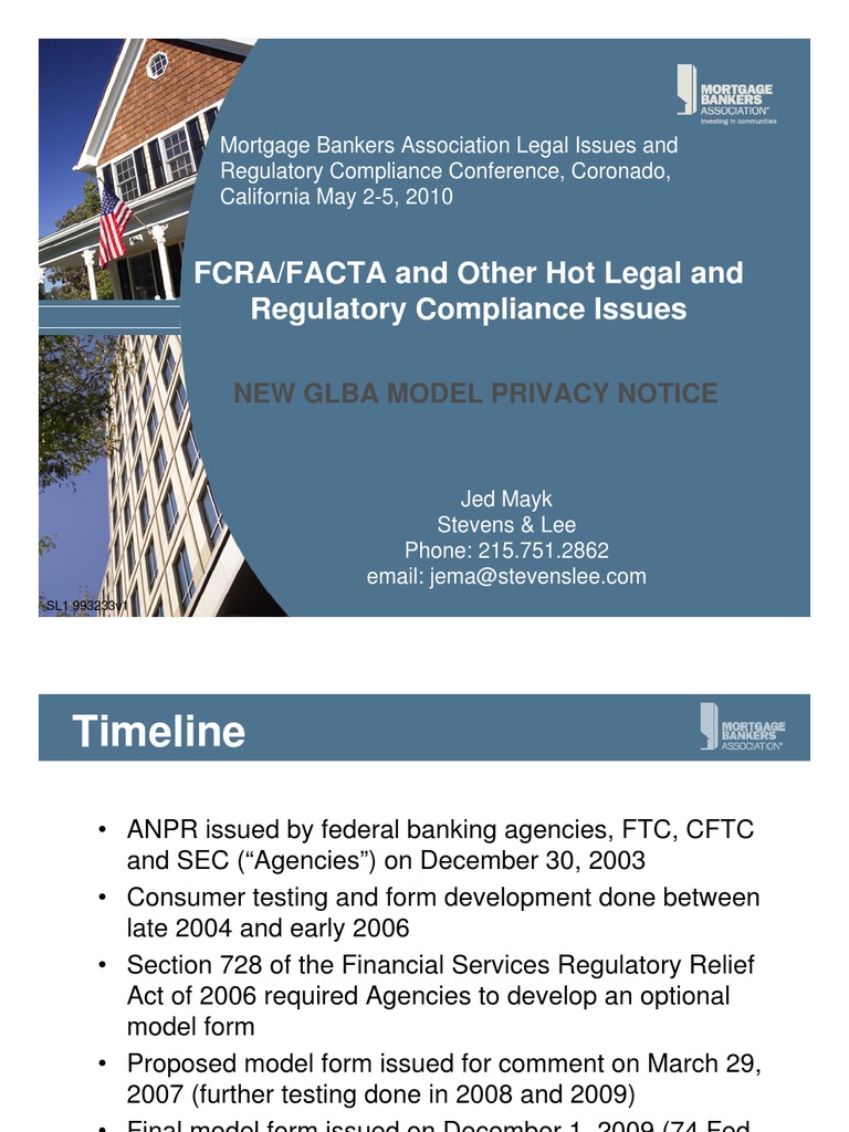 FCRA/FACTA and Other Hot Legal and Regulatory Compliance Issues | PDF ...