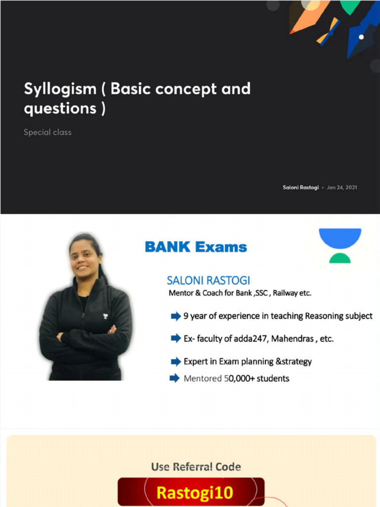 Syllogism Basic Concept and Questions With Anno | PDF