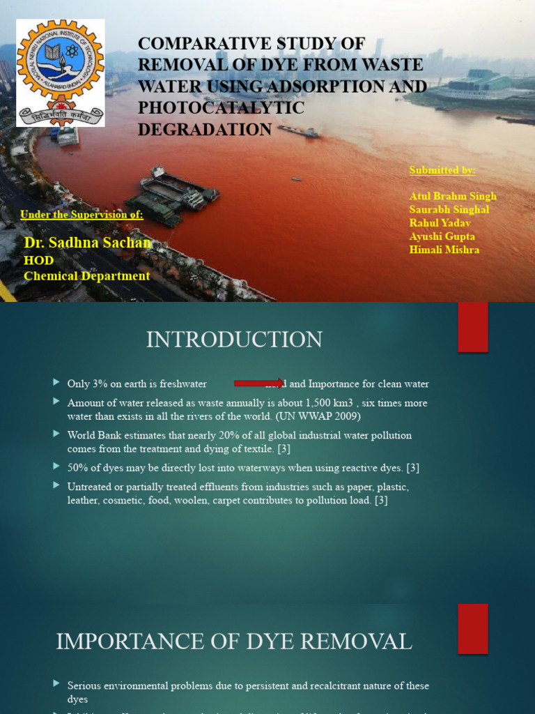 Dye Removal from Wastewater: Adsorption vs Photocatalysis | PDF ...