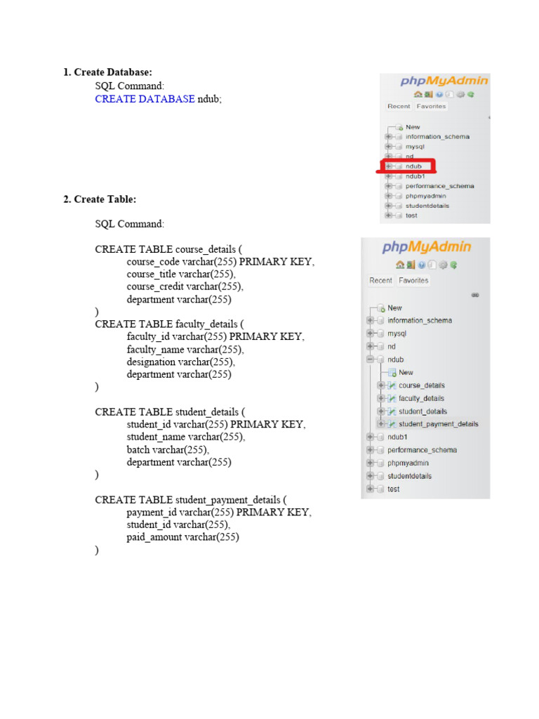 All Commands List | Download Free PDF | Relational Database | Table (Database)