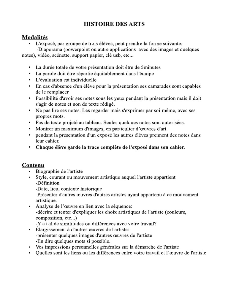 Histoire Des Arts | PDF