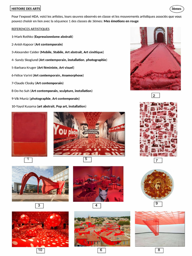 Artistes Rouges | PDF