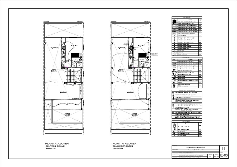 Plano de Azotea y Proyecciones Técnicas | PDF