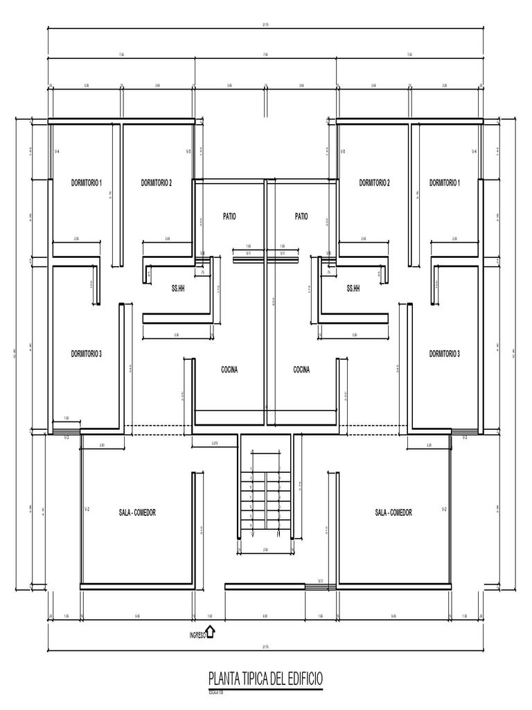 01 Planta Tipica Del Edificio | PDF