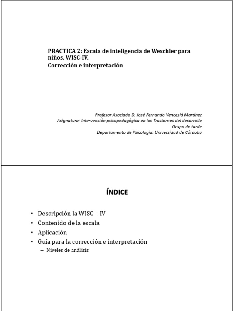 Manual Wisc IV | PDF | Ciencia cognitiva | Cognición