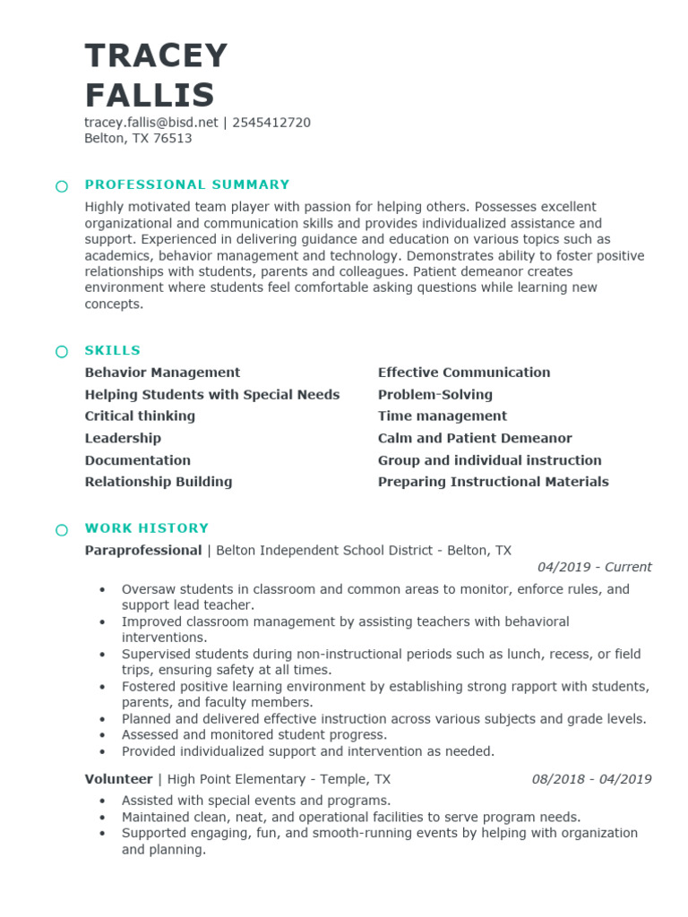 Tracey Fallis Resume | PDF | Hemodialysis | Teachers