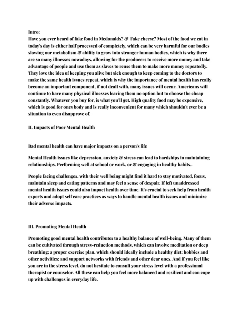 Celeste Carrazco - All Other Body Paragraphs | PDF | Mental Health ...
