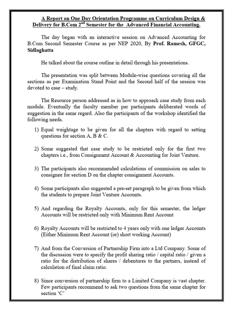 Afa Orientation Report - Afa | PDF | Joint Venture | Private Sector