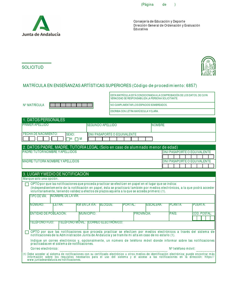 Impreso Matricula | PDF | Documento de identidad