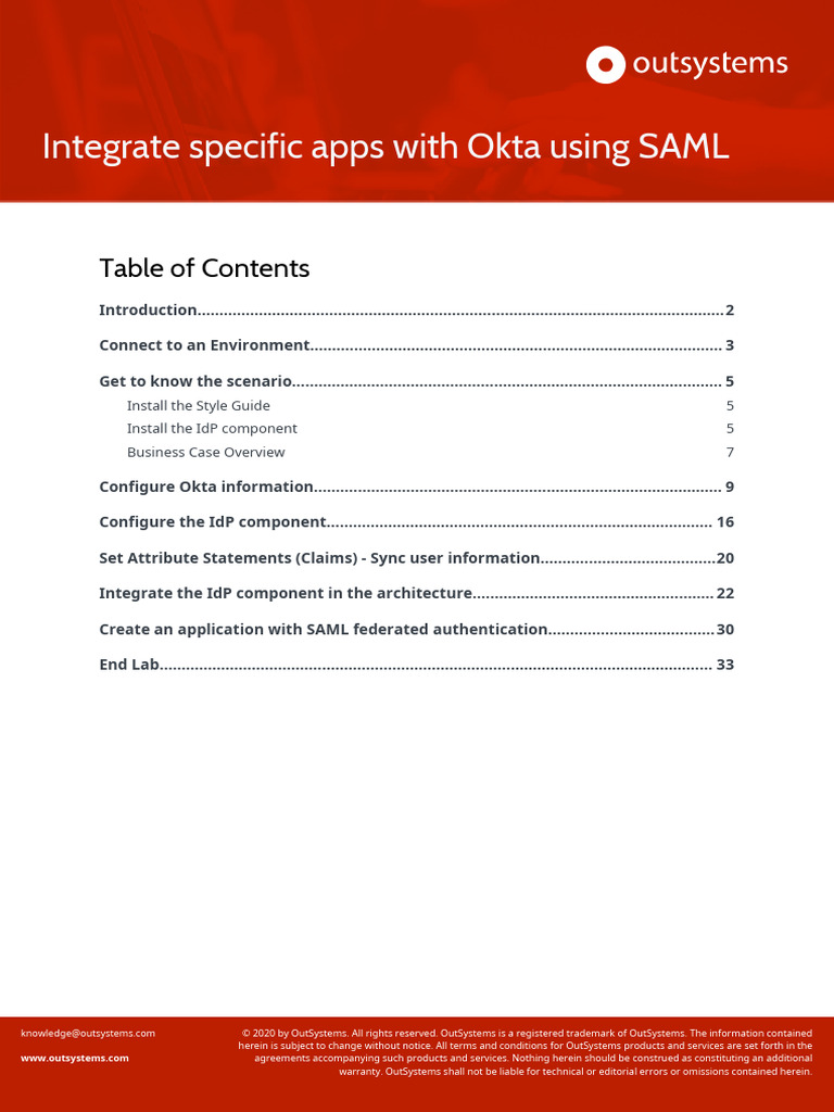 Integrate Specific Applications With Okta Using SAML Exercise | PDF | Login | Software