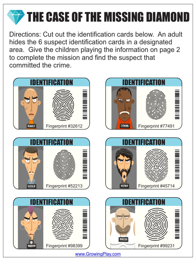 Missing Diamond Fingerprint Hunt | PDF