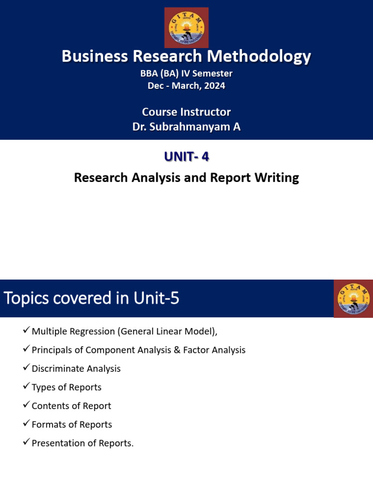 BRM Unit-5 | PDF | Dependent And Independent Variables | Factor Analysis