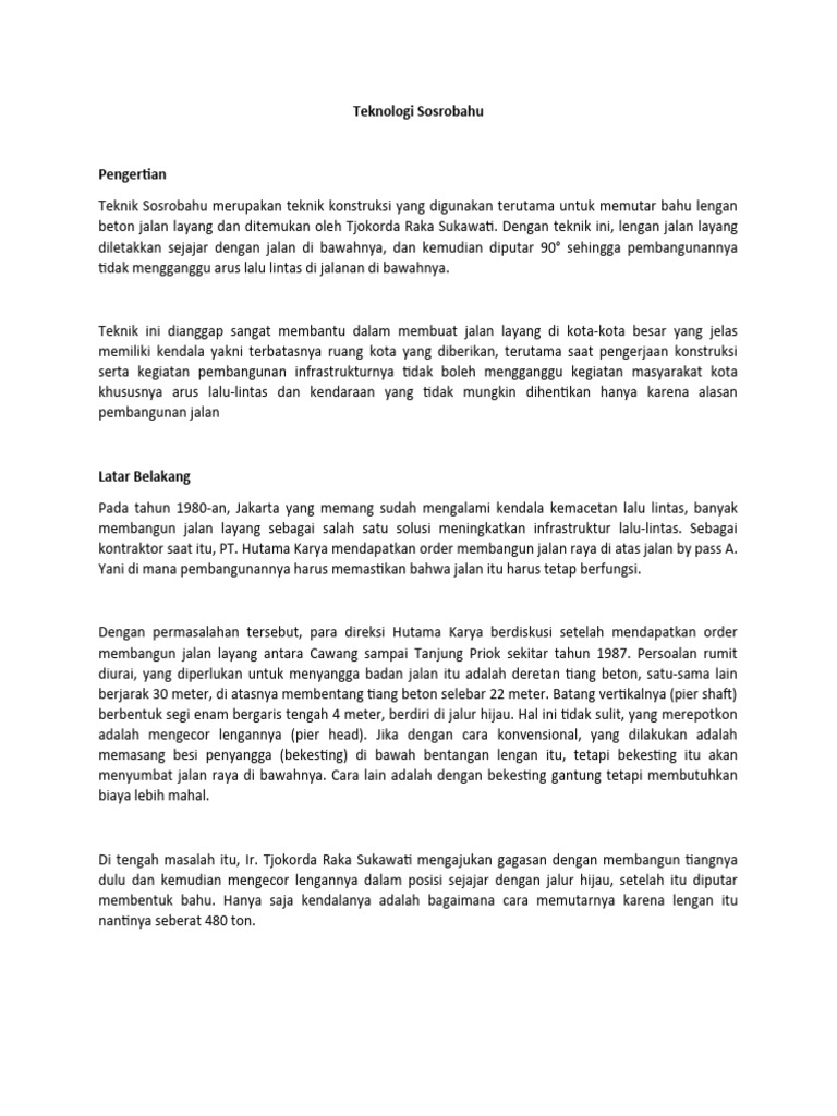 Inovasi Teknik Sosrobahu Tjokorda | PDF