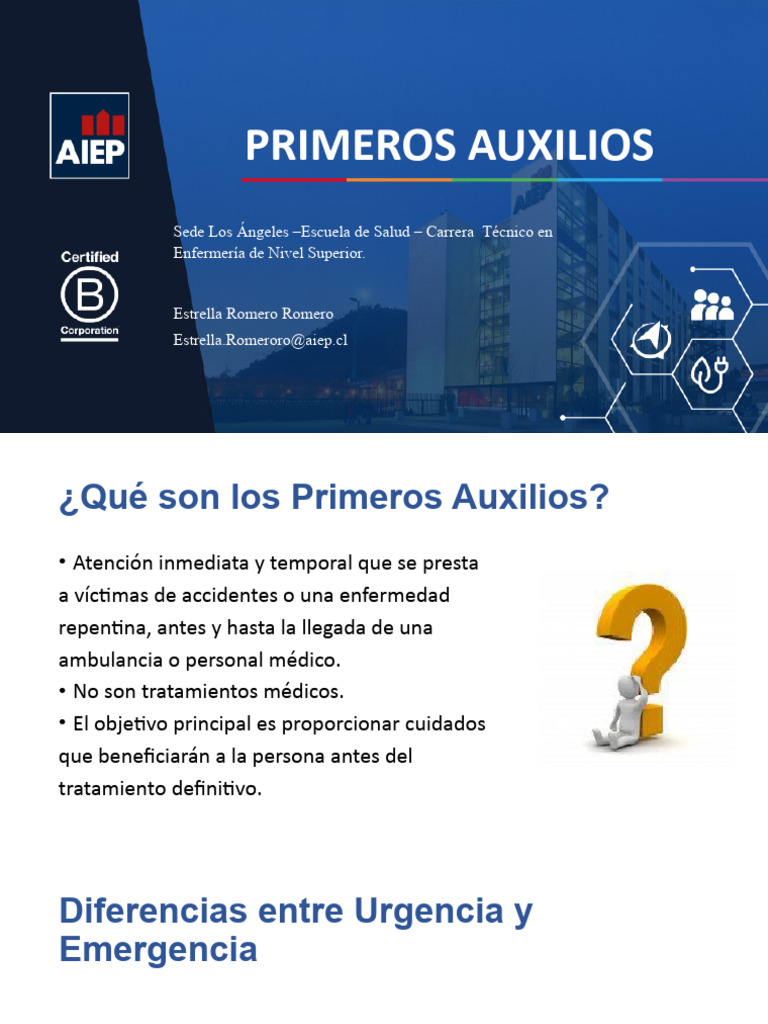 Clase 1 PAUX | PDF | Primeros auxilios | Cuidado de la salud