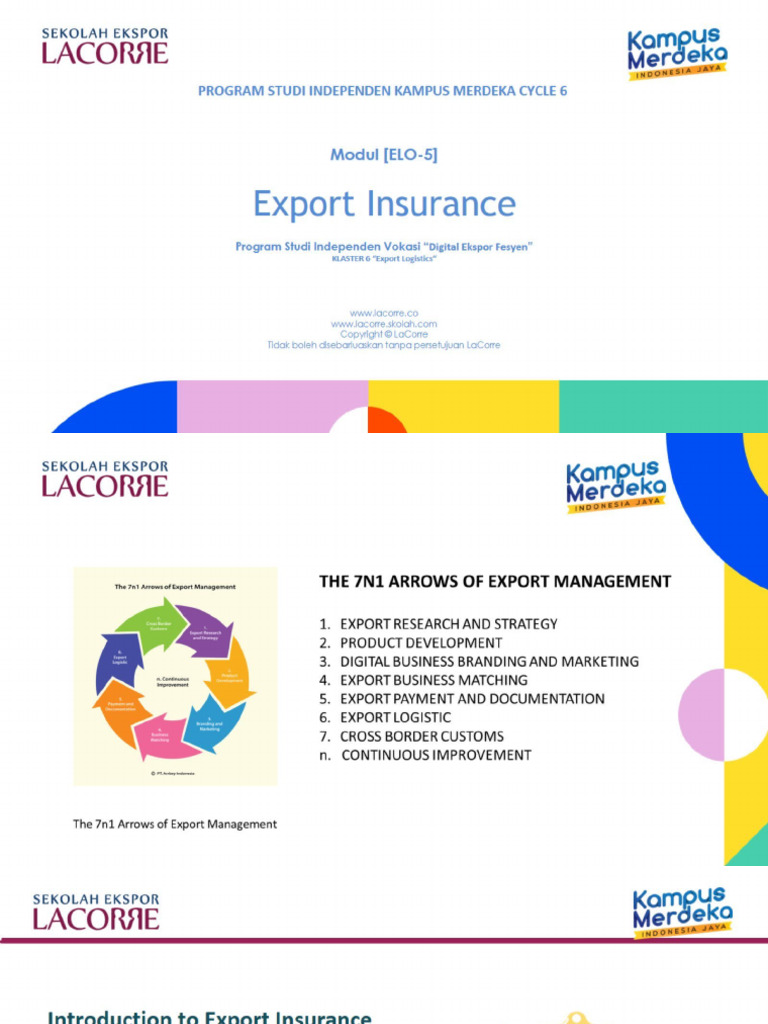 ELO-05 Export Insurance PPT Lac | PDF