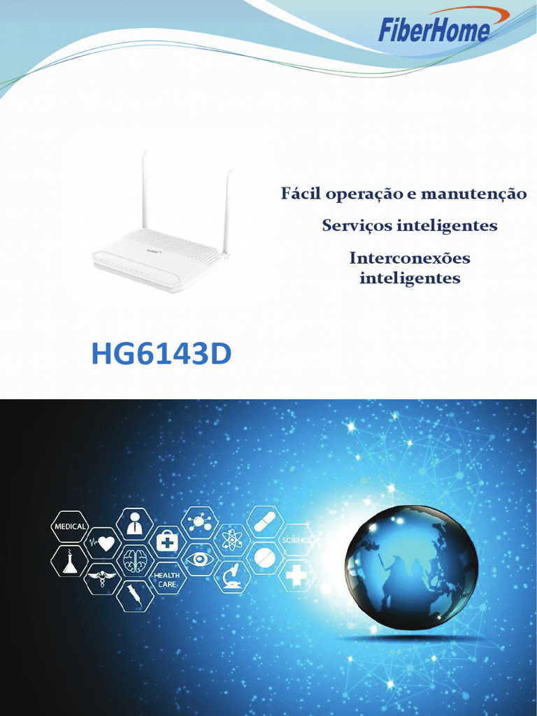 Configuração do Roteador Fiberhome HG6143D | PDF | USB | Ethernet