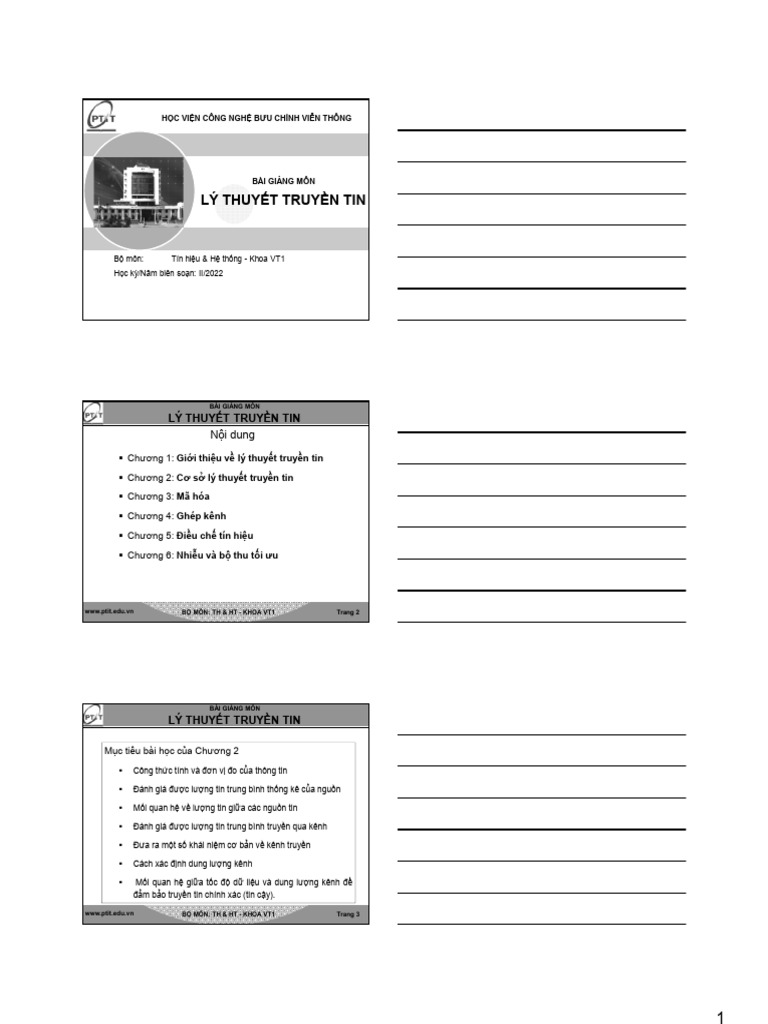 SlideC2-Lý Thuyết Truyền Tin | PDF