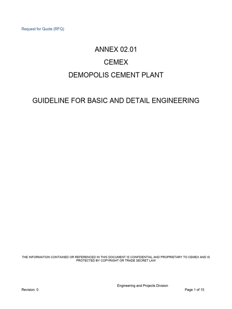 02.01 - Guideline For Basic & Detail Engineering Rev 1 | PDF | Electrical Connector ...