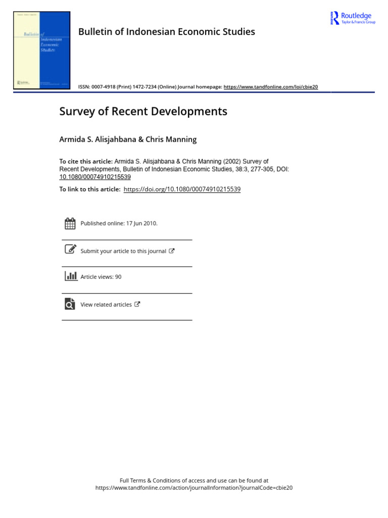Survey of Recent Developments | PDF | Indonesian Rupiah | Bonds (Finance)