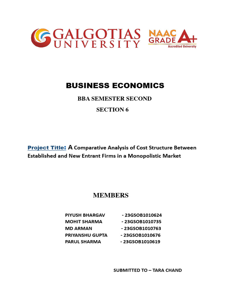BUSINESS ECONOMICS IA 2 Project | PDF | Monopoly | Marketing