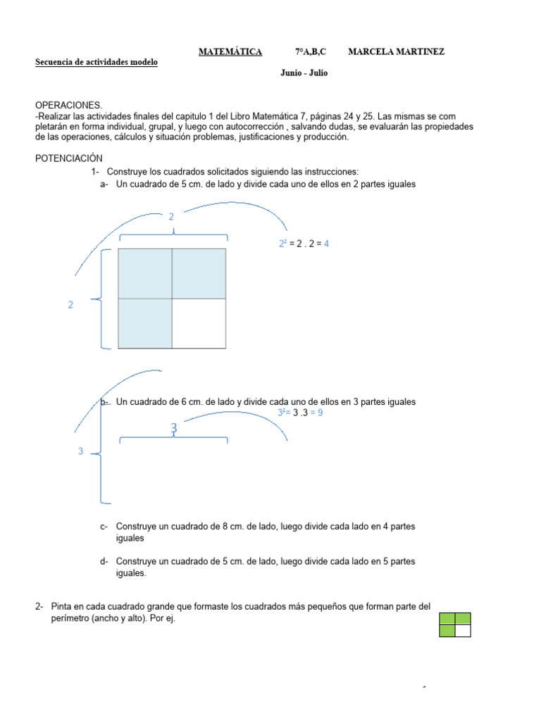 Potencias, Raíces y Ecuaciones. Junio - Julio | Descargar gratis PDF | Exponenciación ...