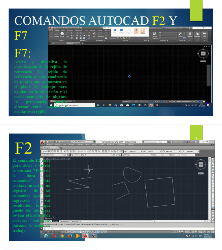 Comandos Autocad F2 y F7 | PDF