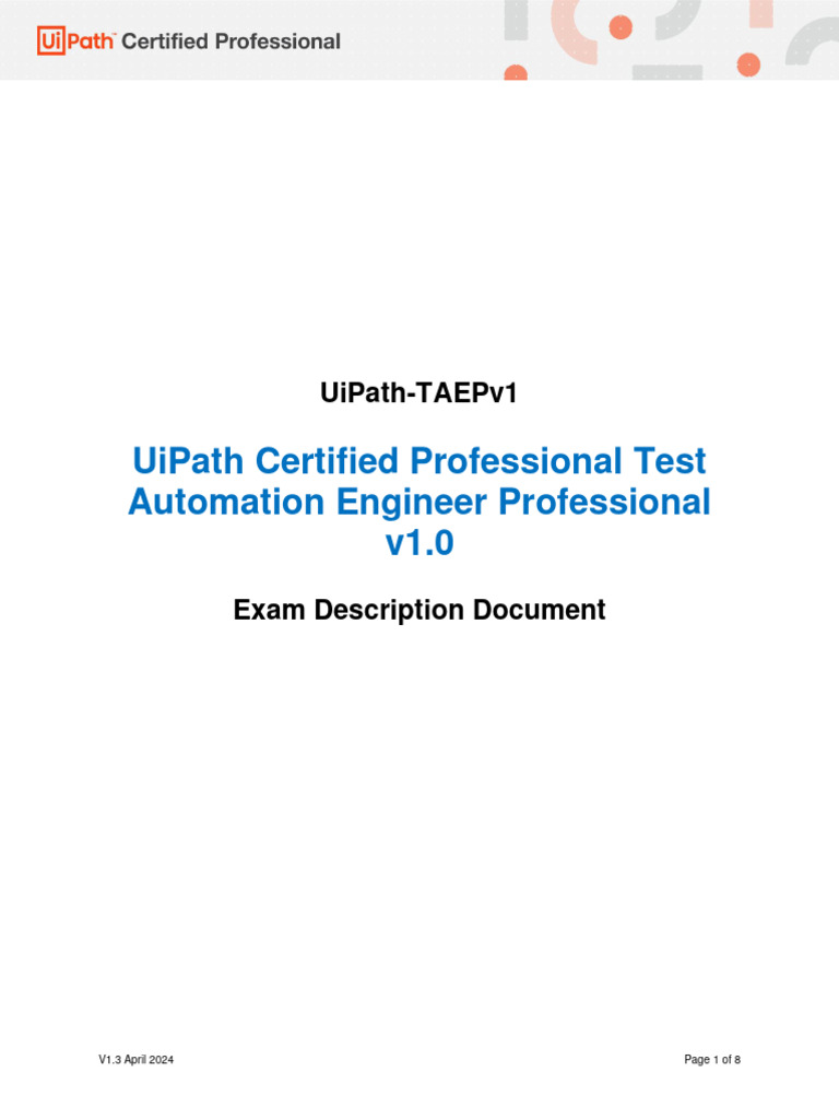 UiPath Certified - Test Automation Engineer Professional Exam ...
