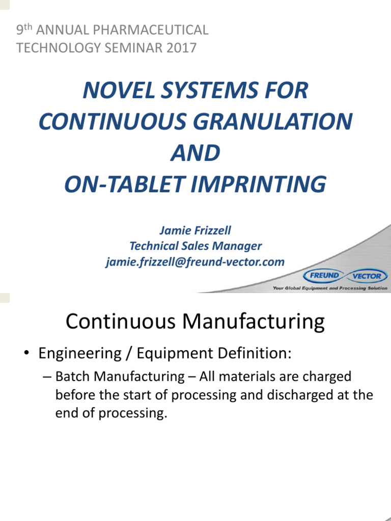 Granuformer (Granulación Continua) - Tabrex (Sistema Único de Impresión ...