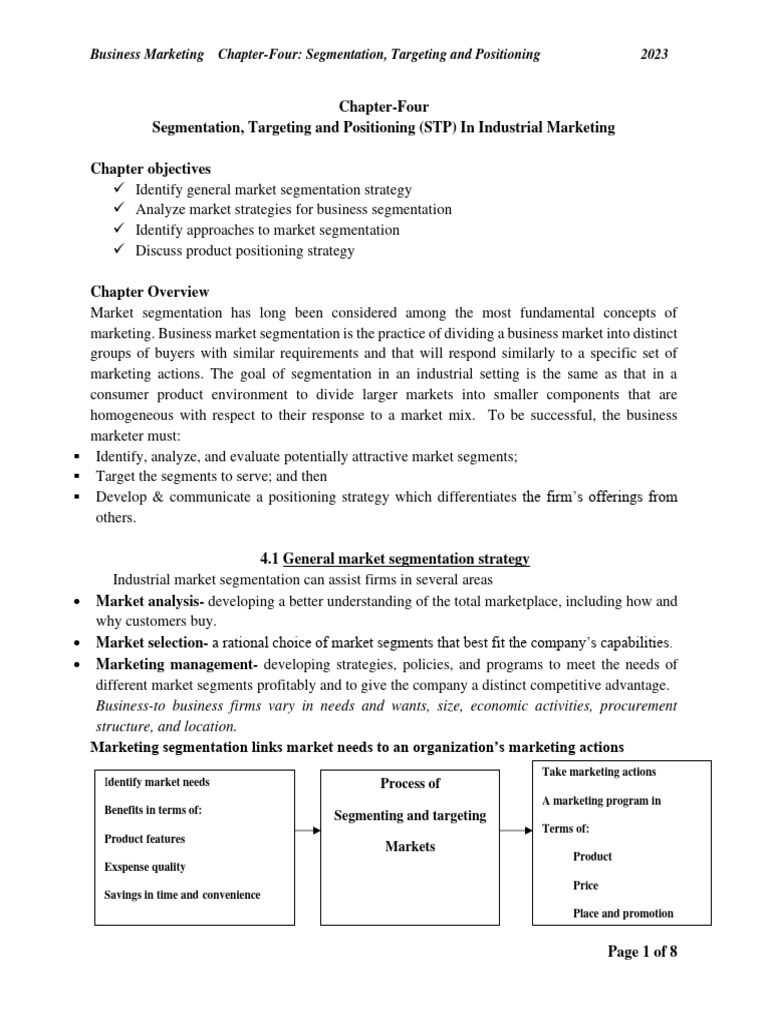Chapter Four | PDF | Market Segmentation | Marketing