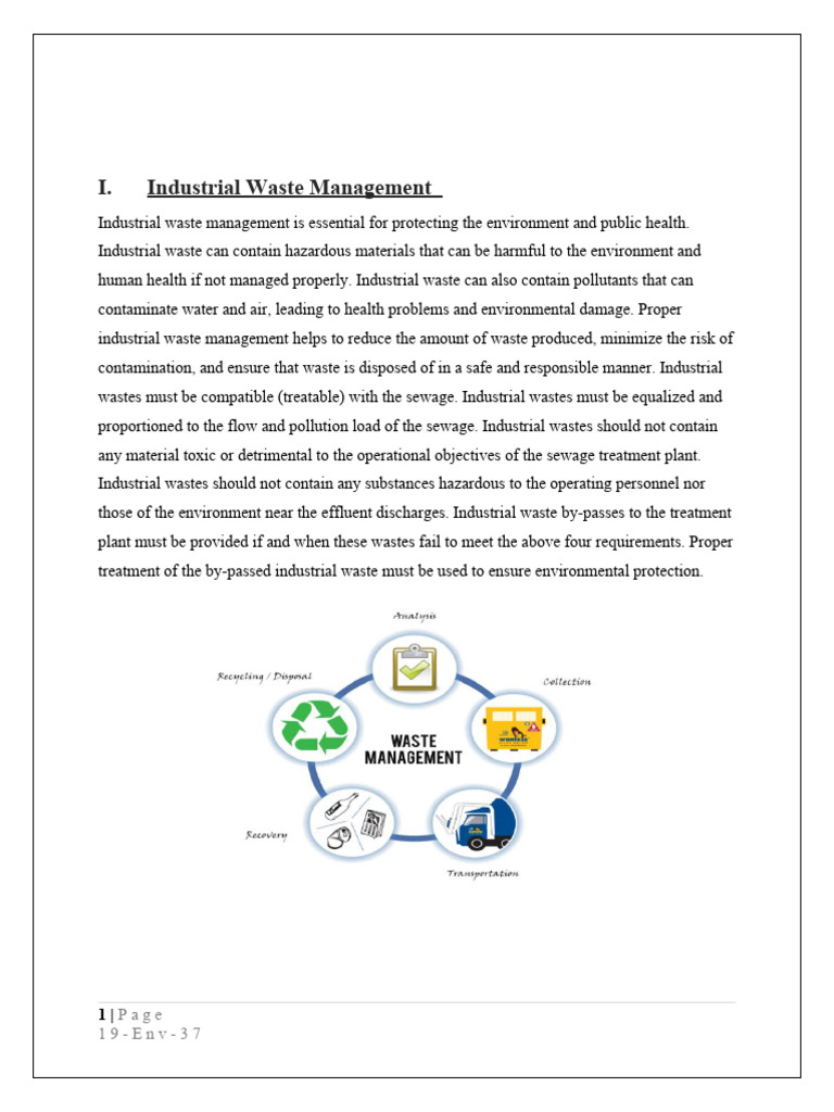 Industrial Waste Management | PDF | Waste | Waste Management