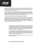 El Secreto Profesional en Enfermeria | PDF