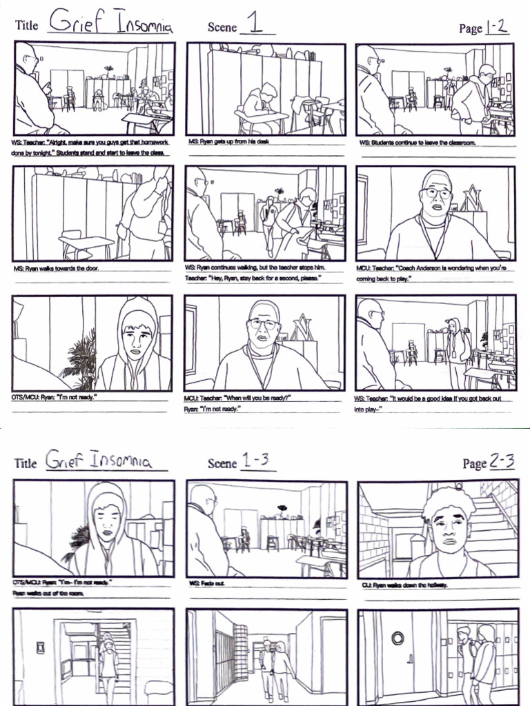 Grief Insomnia Storyboard | PDF