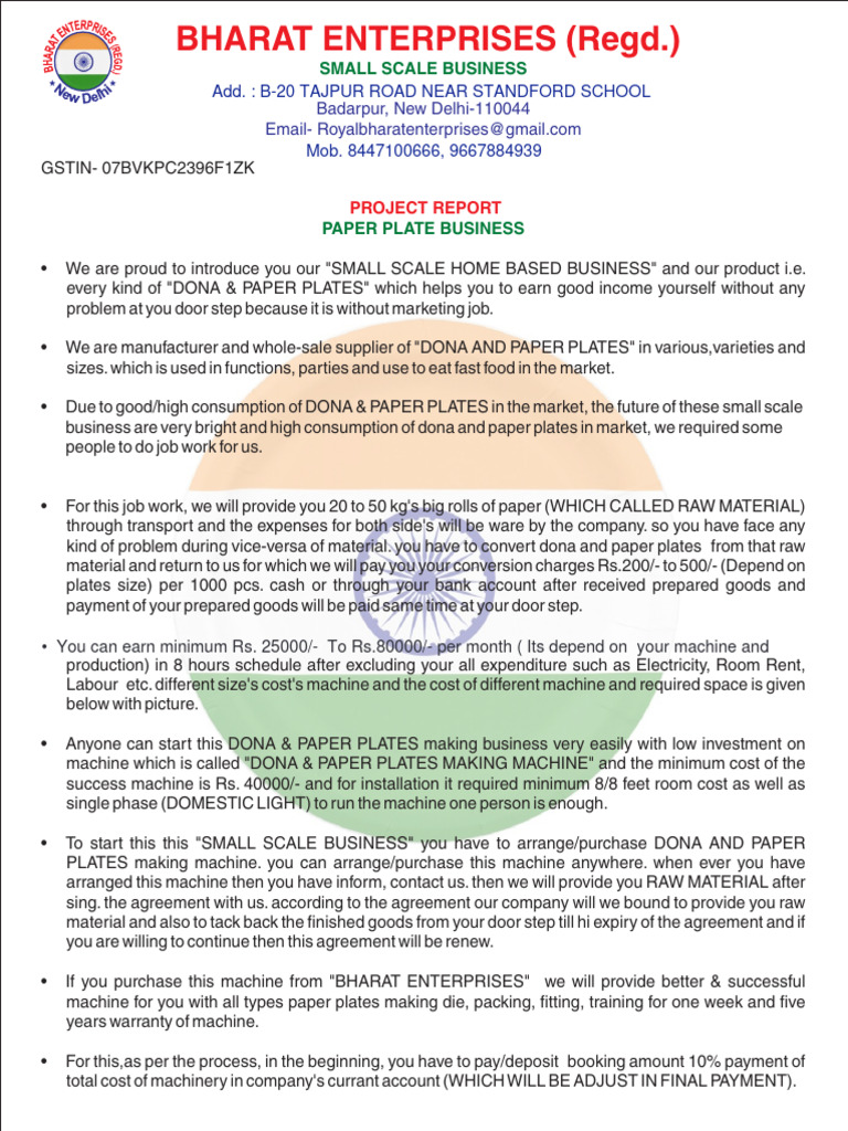 BHARAT ENTERPRISES (Machine Project) | PDF | Economies