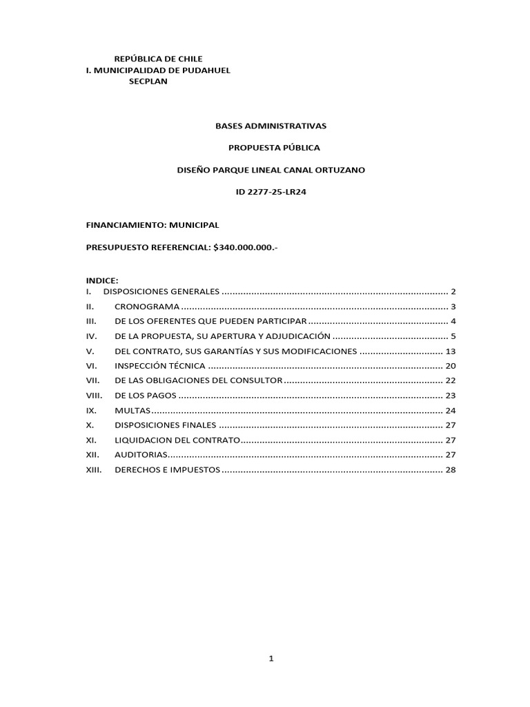 Bases Administrativas | PDF | Regulación | Documento de identidad