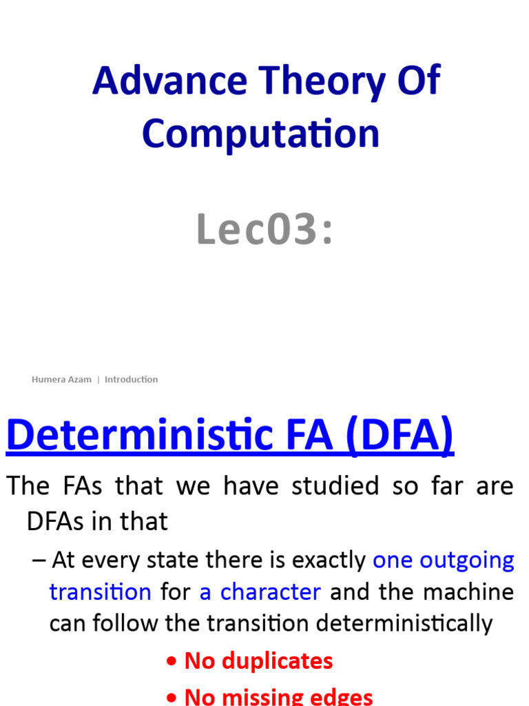 Advance Theory of Computation2 | PDF | Theoretical Computer Science | Theory Of Computation