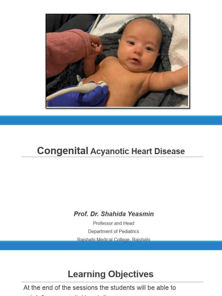 Congenital Acyanotic Heart Disease | PDF | Congenital Heart Defect | Heart