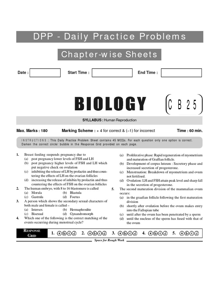 Human Reproduction - DPP | PDF | Menstrual Cycle | Ovary