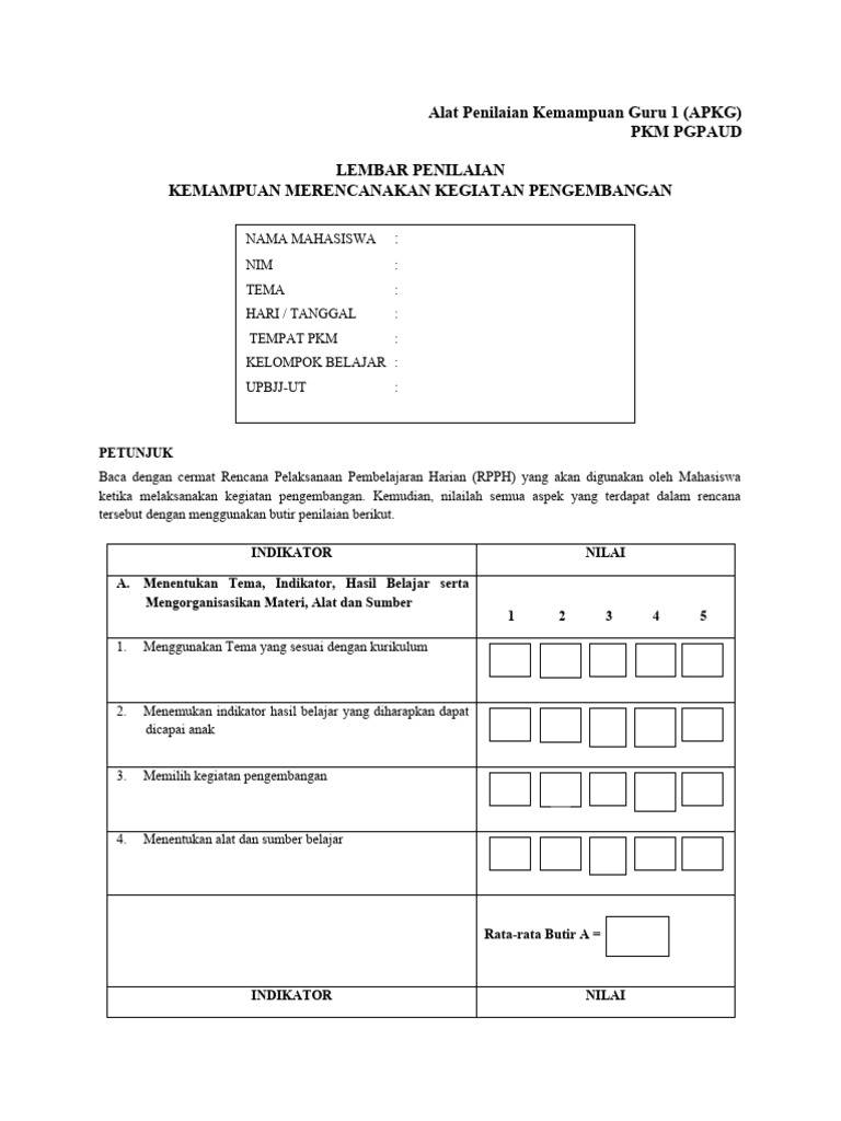 APKG 1 Dan 2 | PDF | Karier & Perkembangan | Seni
