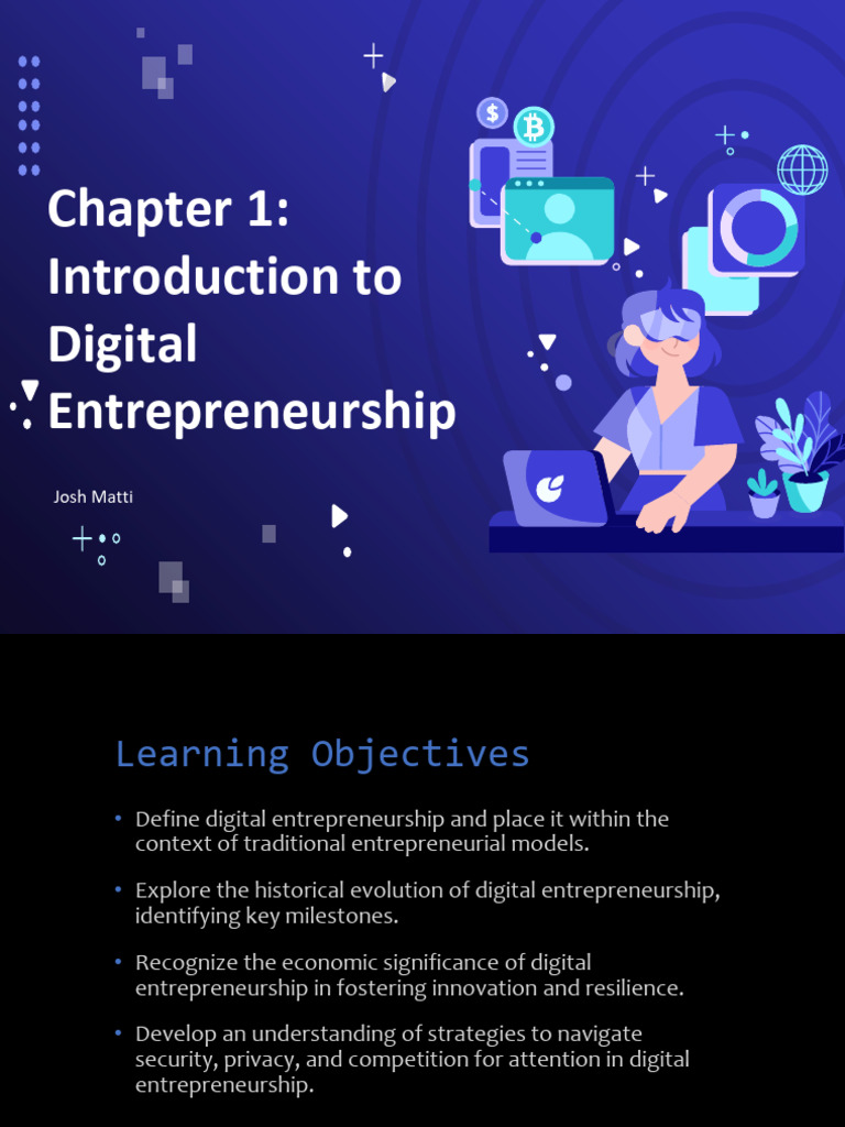 Chapter 1 Introduction To Digital Entrepreneurship | PDF | Entrepreneurship | Social Media