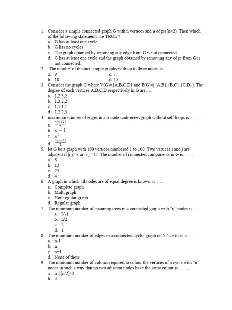 GA | PDF | Vertex (Graph Theory) | Time Complexity