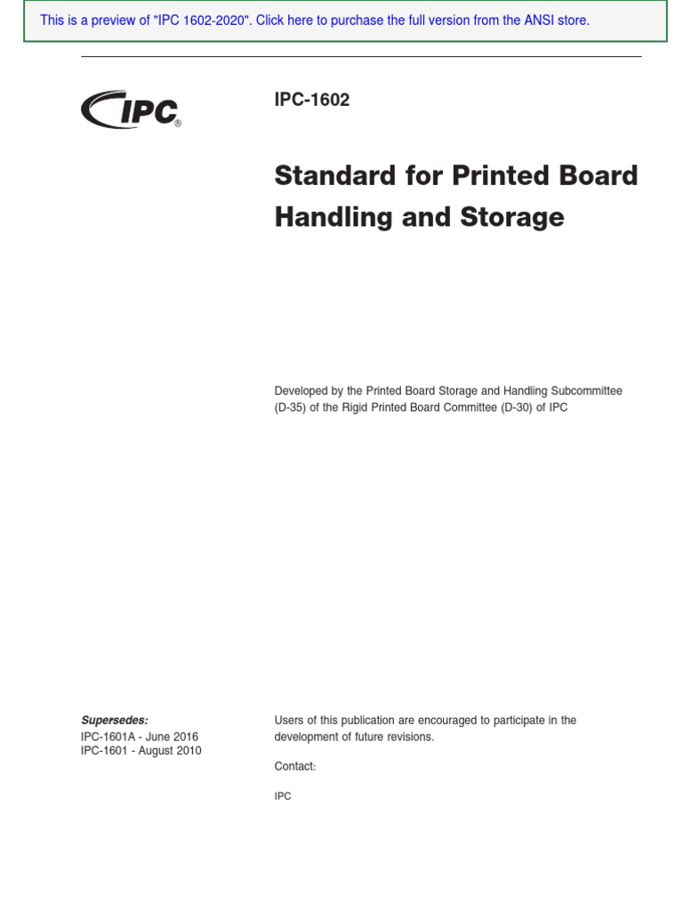 Preview IPC-1602 | Download Free PDF | Materials | Physical Sciences