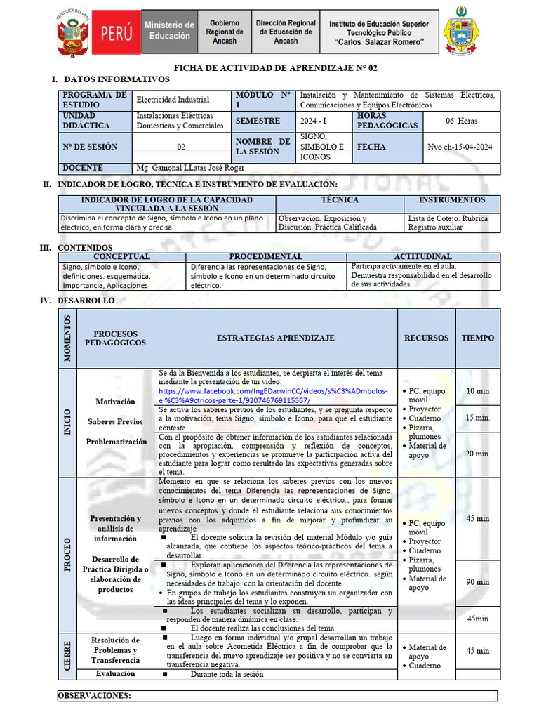 FICHA DE ACTIVIDAD #2 SIGNO, SIMBOLO e ICONO | PDF | Evaluación ...