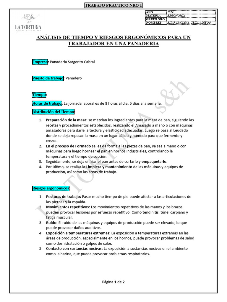 Tp 1 Ergonomia Descargar Gratis Pdf Factores Humanos Y Ergonomía